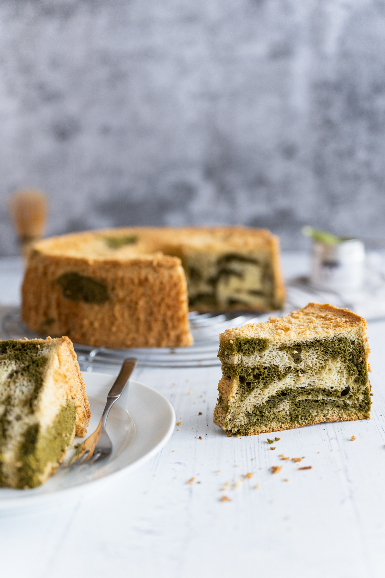 Matcha Marble Chiffon Cake - RECIPE - nobizlikedoughbiz